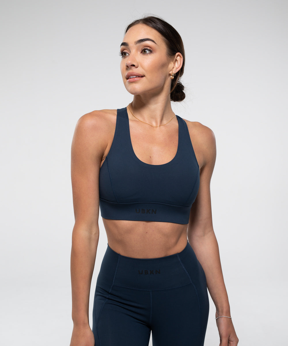 FIERCE Sports Bra in Steel Blue – UNBROKEN