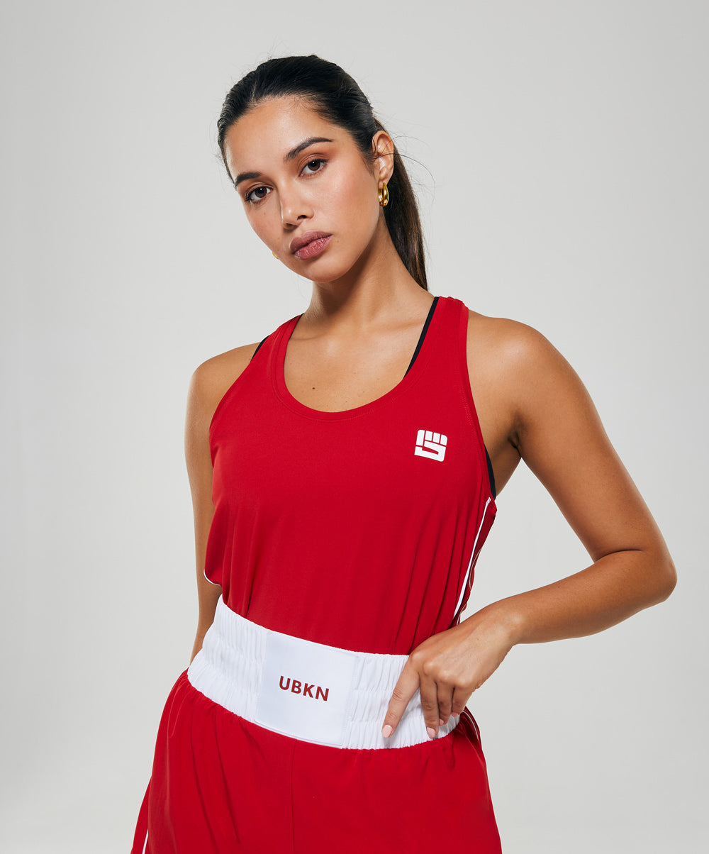 LEGACY Boxing Racer Tank in Competition Red – UNBROKEN